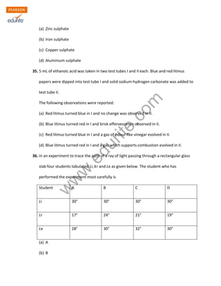 Class 10 Cbse Science Sample Paper Term 2 Model 1 | PDF