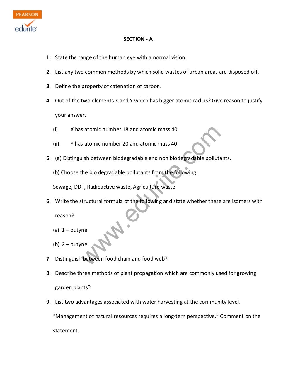 Class 10 Cbse Science Sample Paper Term 2 Model 2 class-10-cbse-science-sample-paper-term-2-model-2