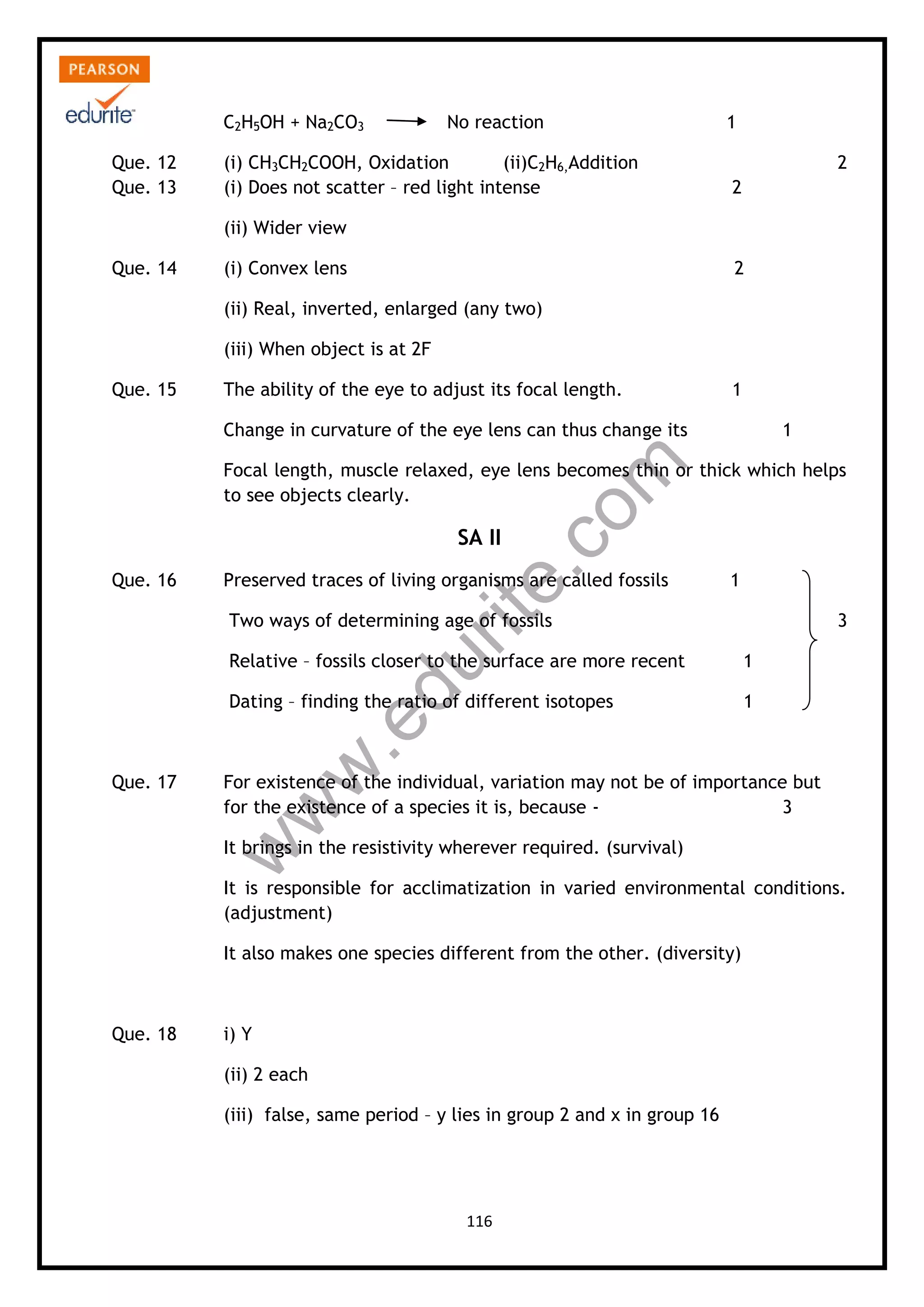 Class 10 Cbse Science Sample Paper Term 2 2012-13 Model 3 | PDF