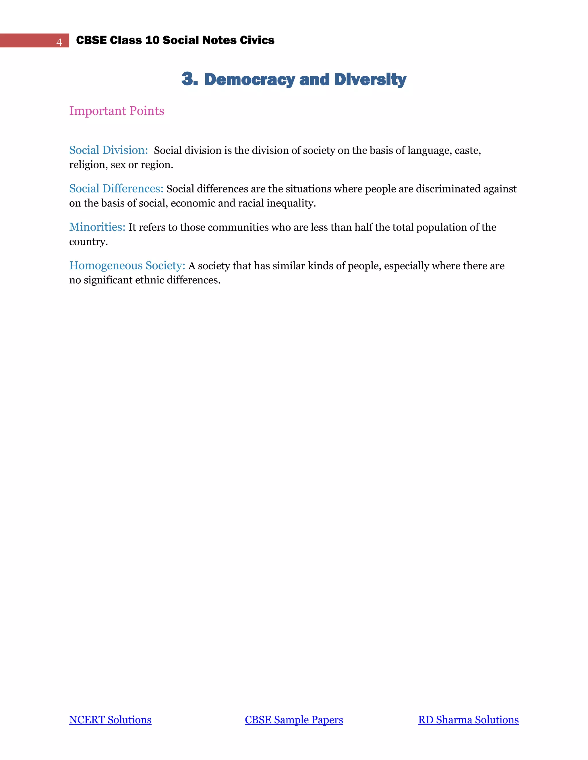 Cbse class-10-social-science-civics-notes | PDF