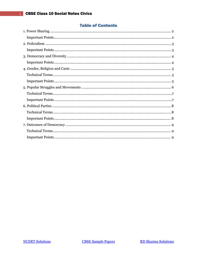 Cbse class-10-social-science-civics-notes | PDF
