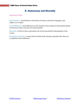 Cbse class-10-social-science-civics-notes | PDF
