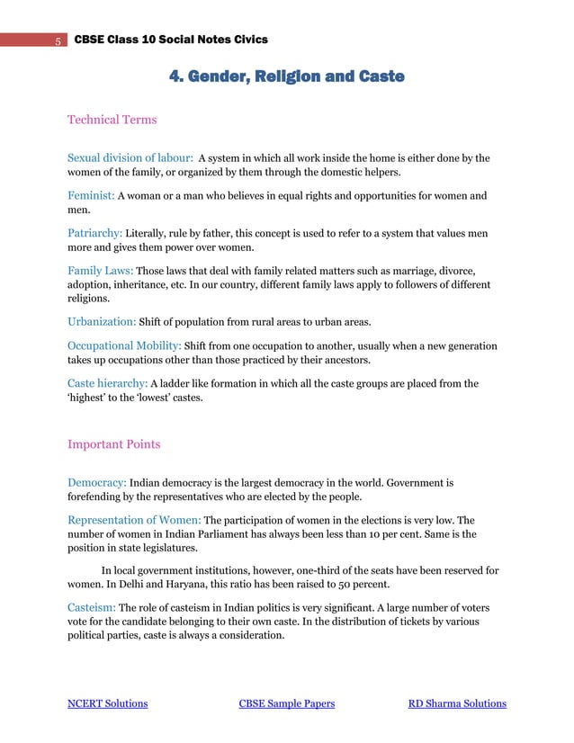 Cbse class-10-social-science-civics-notes | PDF