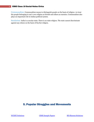 Cbse class-10-social-science-civics-notes | PDF