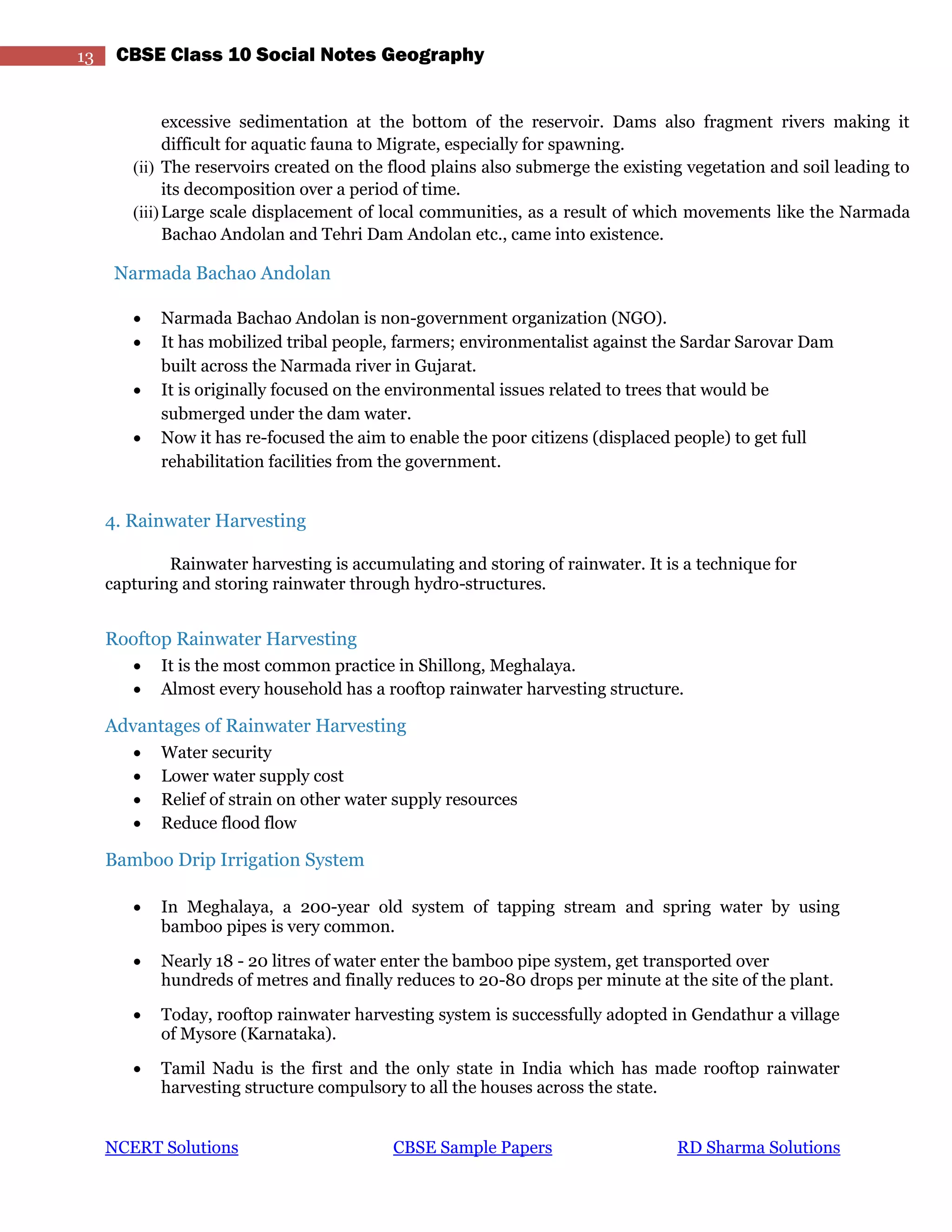 Cbse class-10-social-science-geography-notes | PDF