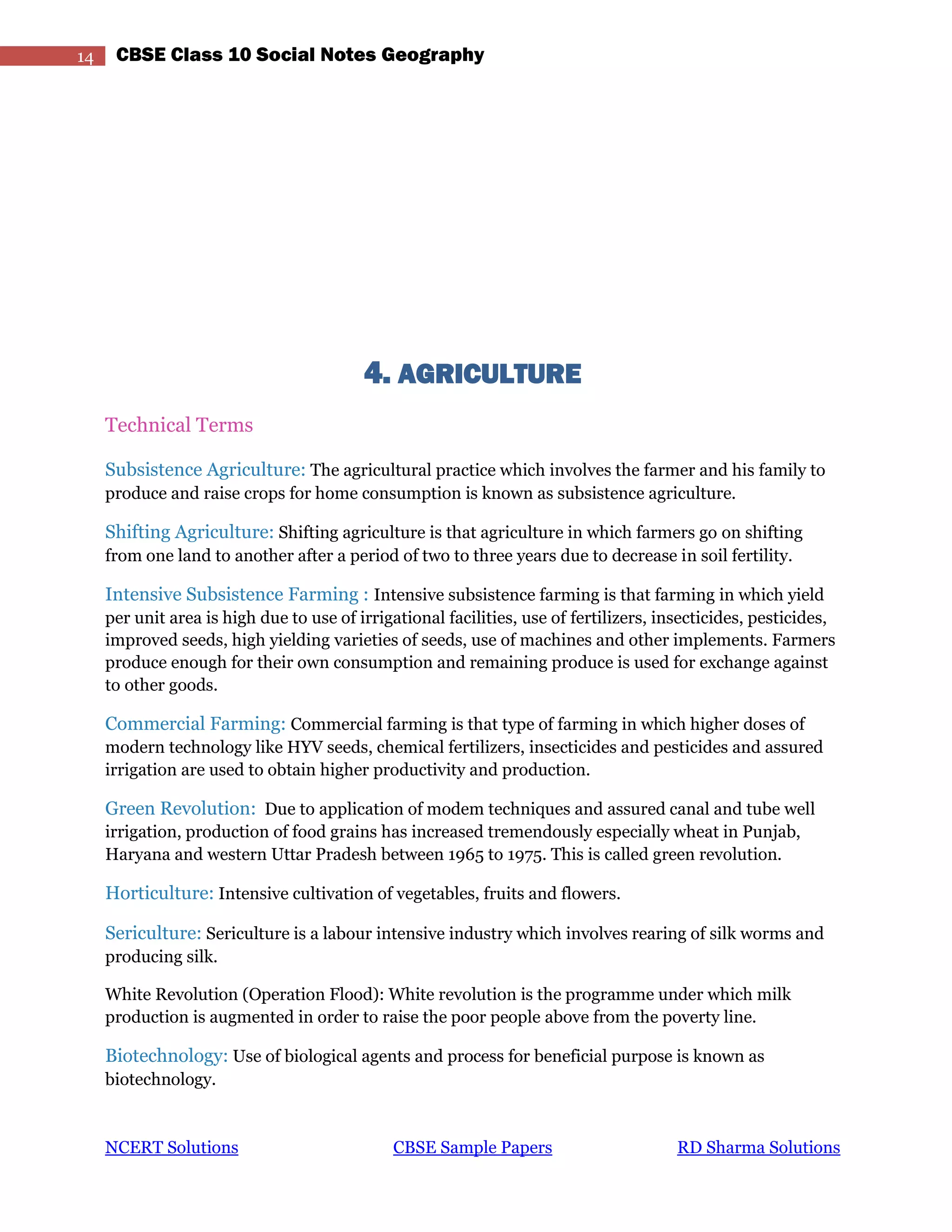 Cbse class-10-social-science-geography-notes | PDF