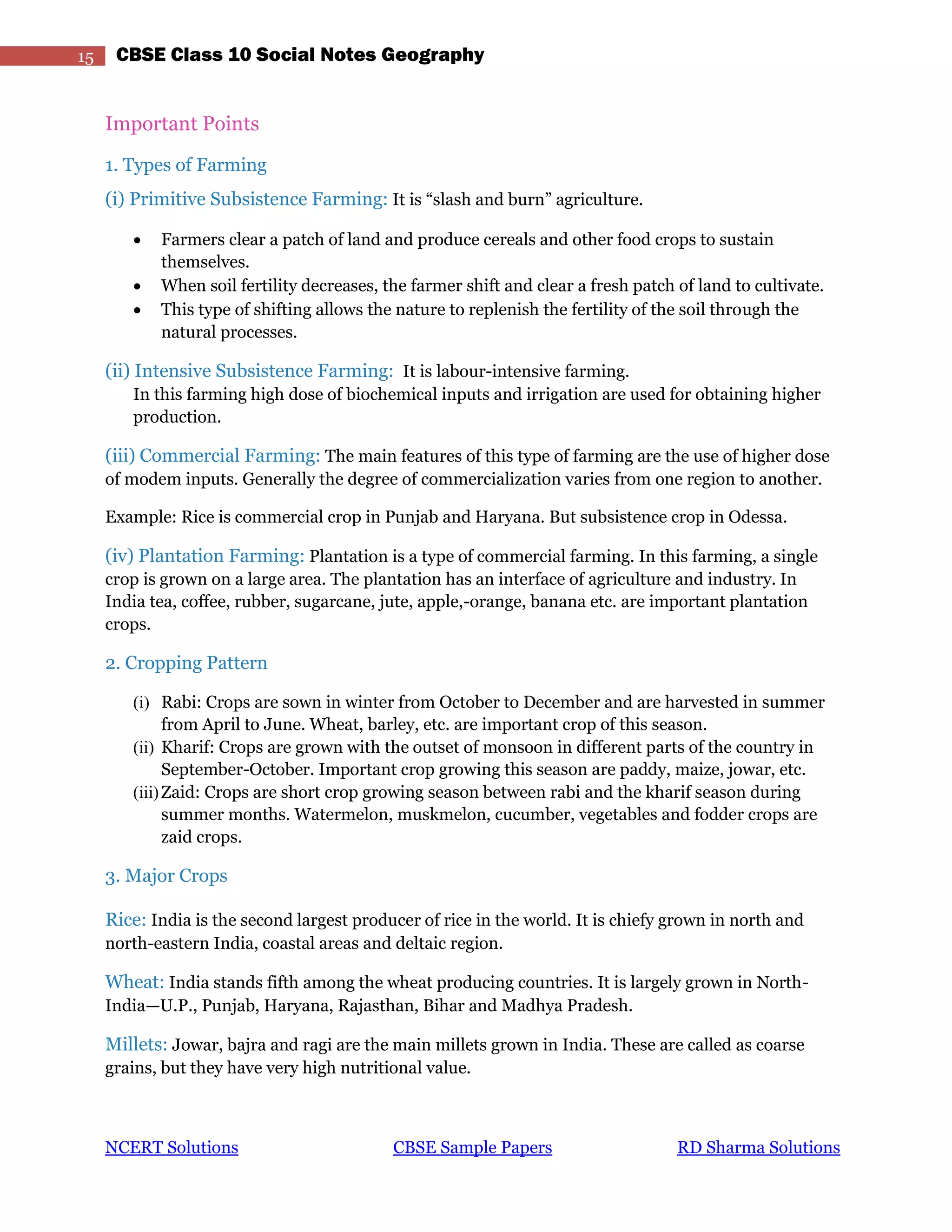 Cbse class-10-social-science-geography-notes | PDF