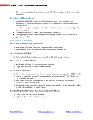 Cbse class-10-social-science-geography-notes | PDF