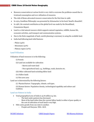 Cbse class-10-social-science-geography-notes | PDF