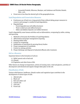 Cbse class-10-social-science-geography-notes | PDF
