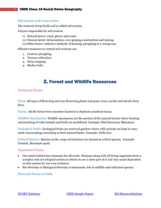 Cbse class-10-social-science-geography-notes | PDF