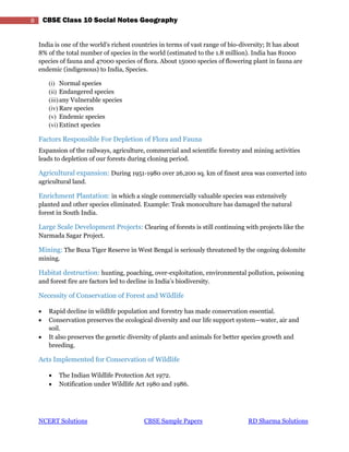 Cbse class-10-social-science-geography-notes | PDF