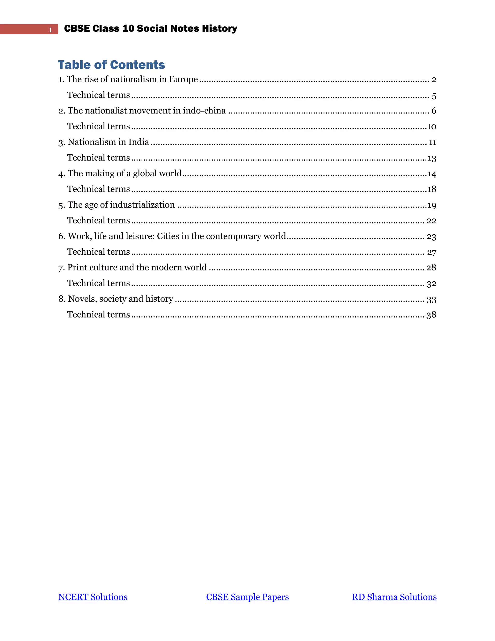 Cbse class-10-social-science-history-notes | PDF