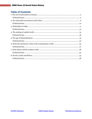 Cbse class-10-social-science-history-notes | PDF