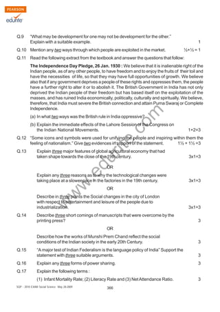 Class 10 Cbse Social Science Sample Paper Model 2 | PDF