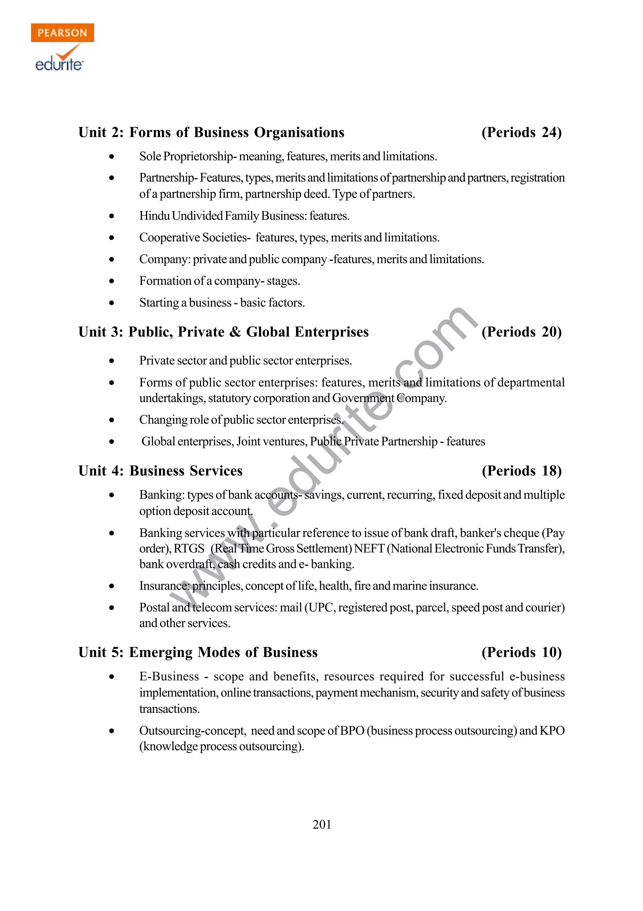 Class 11 Cbse Business Studies Syllabus 2011-12 | PDF