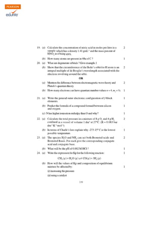 Class 11 Cbse Chemistry Sample Paper | PDF