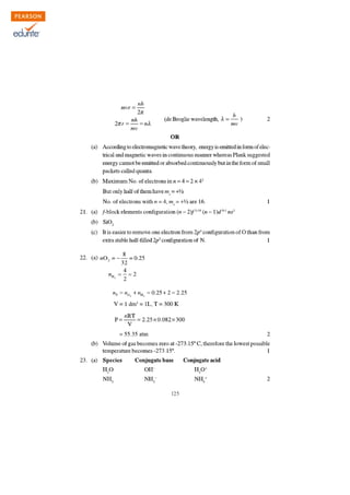 Class 11 Cbse Chemistry Sample Paper | PDF