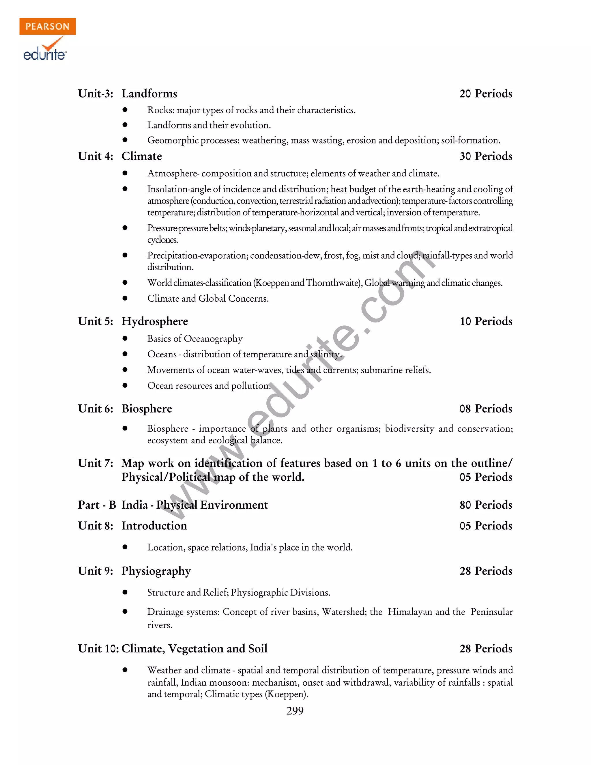 Class 11 Cbse Geography Syllabus 2013-14 | PDF
