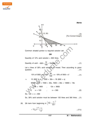 Class 11 Cbse Maths Sample Paper 2012 | PDF