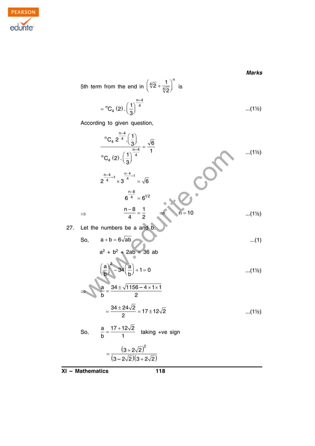 Class 11 Cbse Maths Sample Paper 2012 | PDF