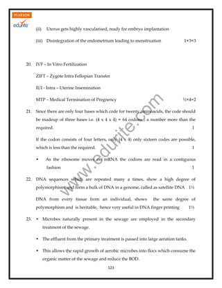 Class 12 Cbse Biology Sample Paper 2012-13 | PDF