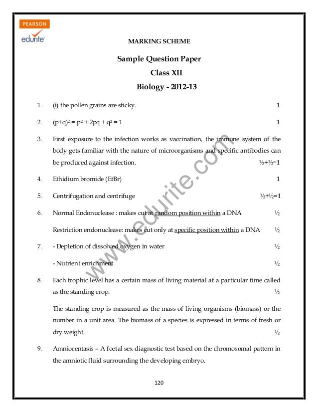 Class 12 Cbse Biology Sample Paper 2012 13 class-12-cbse-biology-sample-paper-2012-13