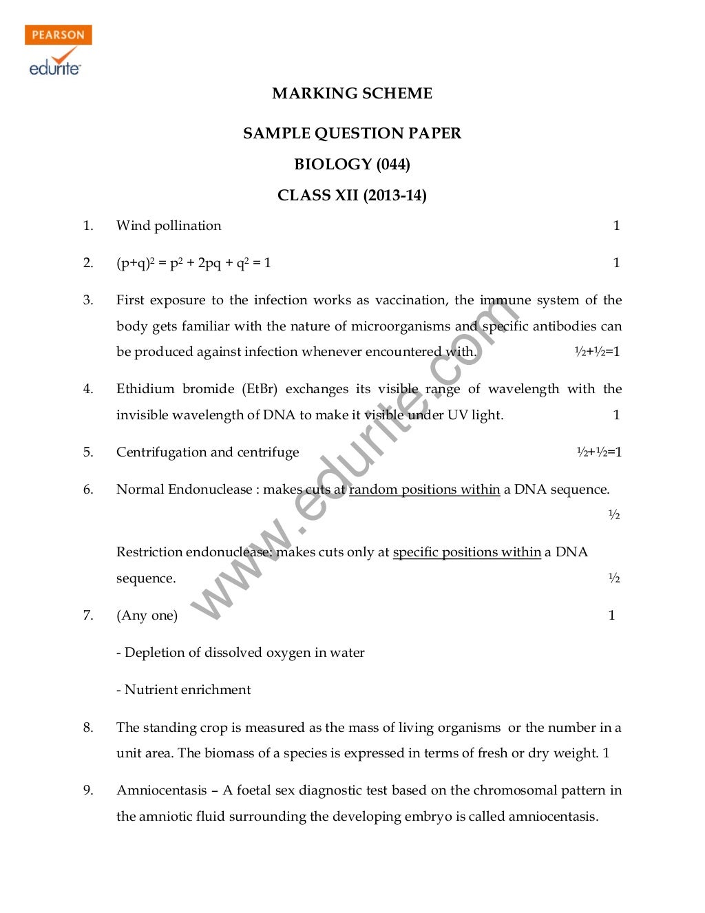 Class 12 Cbse Biology Sample Paper 2013 14 class-12-cbse-biology-sample-paper-2013-14