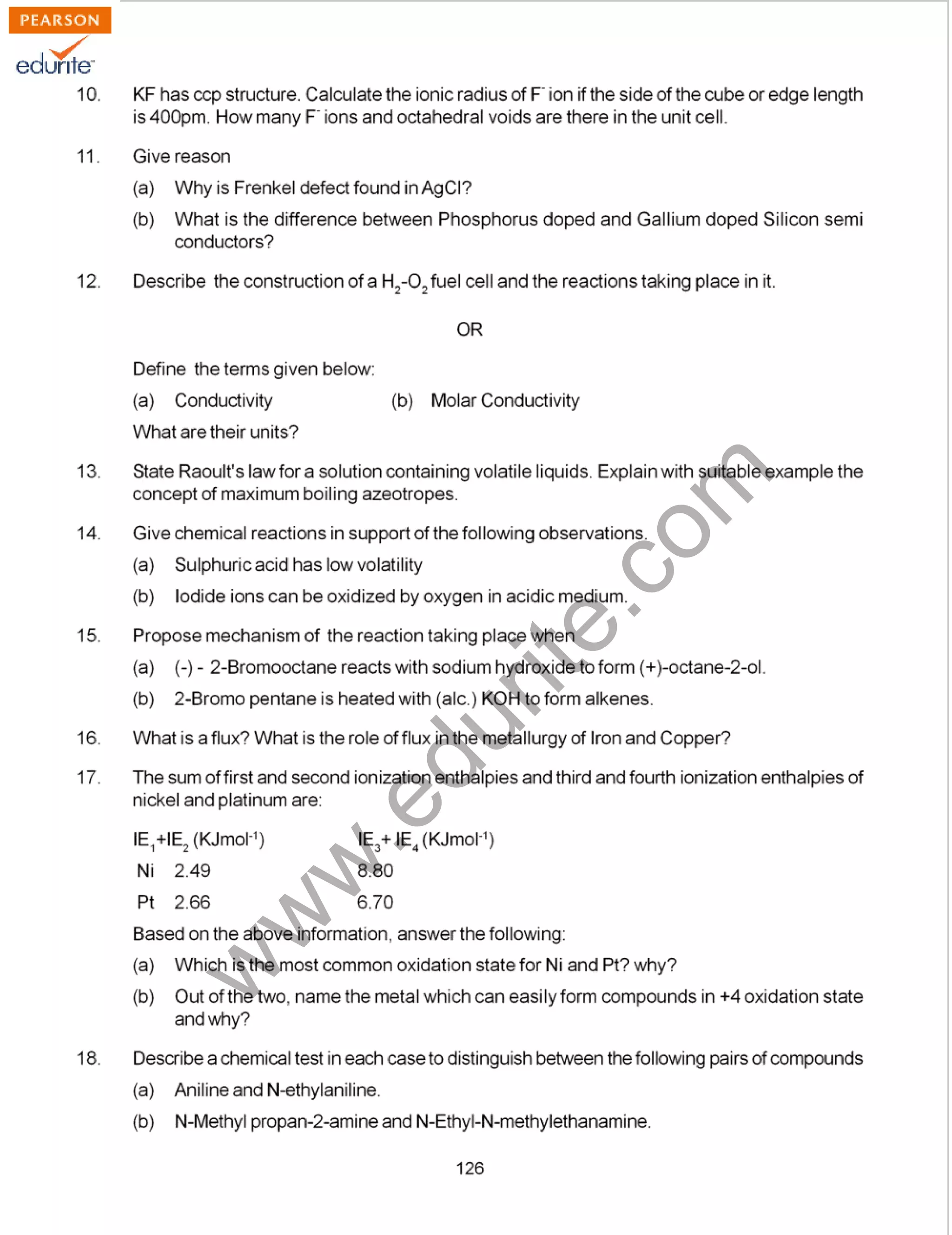 Class 12 Cbse Chemistry Sample Papers 2012 Model 2 | PDF