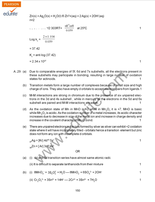 Class 12 Cbse Chemistry Sample Paper 2012 Model 3 | PDF