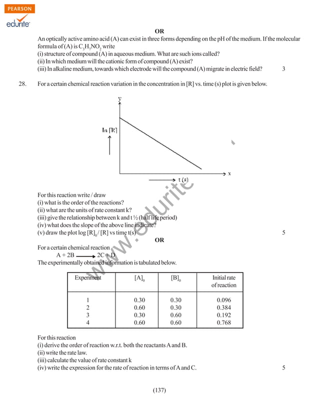 Class 12 Cbse Chemistry Sample Paper 2010 Model 1 | PDF