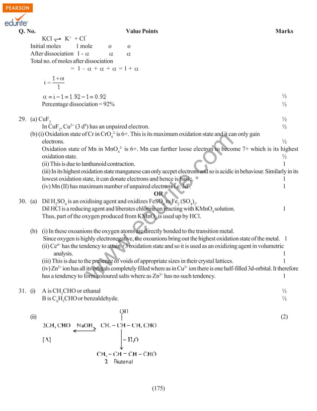 Class 12 Cbse Chemistry Sample Paper 2010 Model-3 | PDF