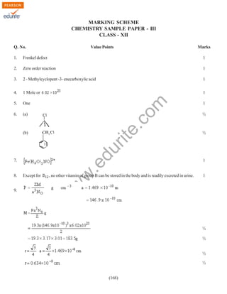 Class 12 Cbse Chemistry Sample Paper 2010 Model-3 | PDF