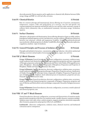 Class 12 Cbse Chemistry Syllabus 2015 | PDF