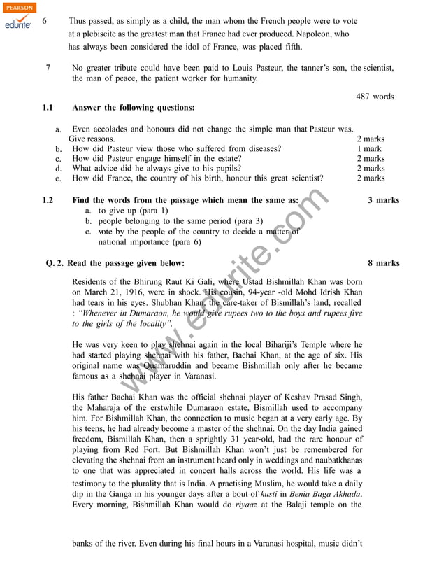 Class 12 Cbse English Core Sample Paper 2013-14 | PDF