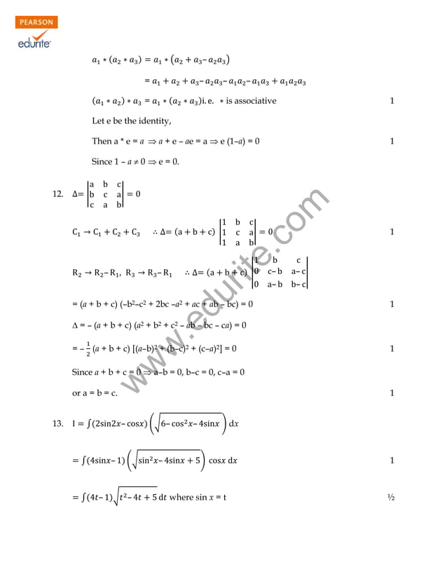 Class 12 Cbse Maths Sample Paper 2013-14 | PDF