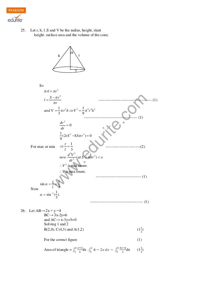 Cbse Class 12 Maths Sample Paper 2013 Model 3