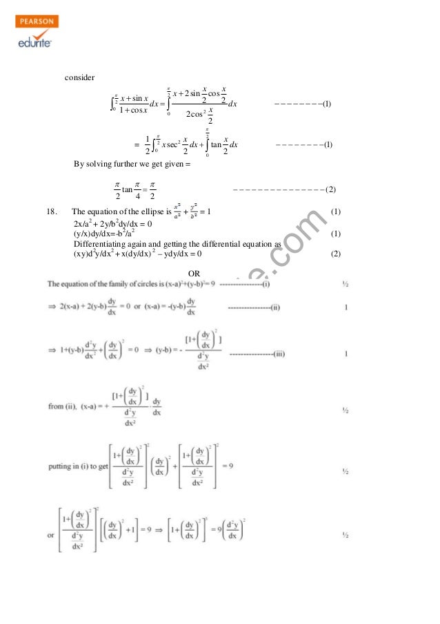Cbse Class 12 Maths Sample Paper 2013 Model 3
