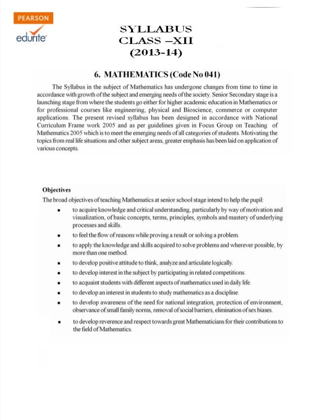 Class 12 Cbse Maths Syllabus 2013 14 class-12-cbse-maths-syllabus-2013-14