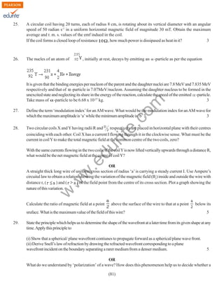 Cbse Class 12 Physics Sample Paper 2010 Model 1 | PDF