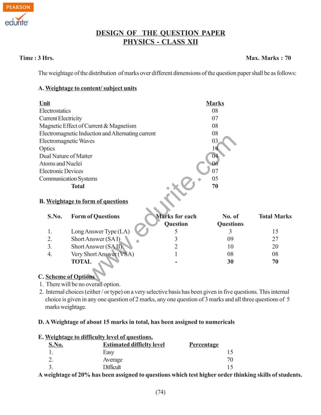 Class 12 Cbse Physics Sample Paper 2010 Model 3 | PDF | Chemistry | Science