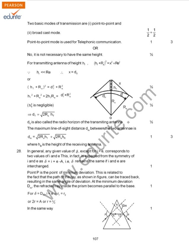 Class 12 Cbse Physics Sample Paper Model 3