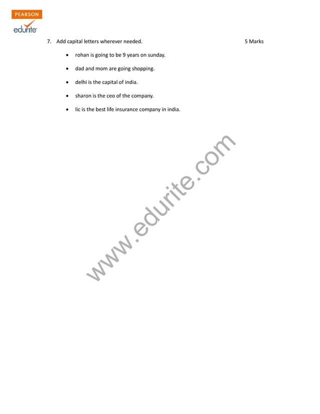 Class 2 CBSE English Sample Paper Model 2 | PDF