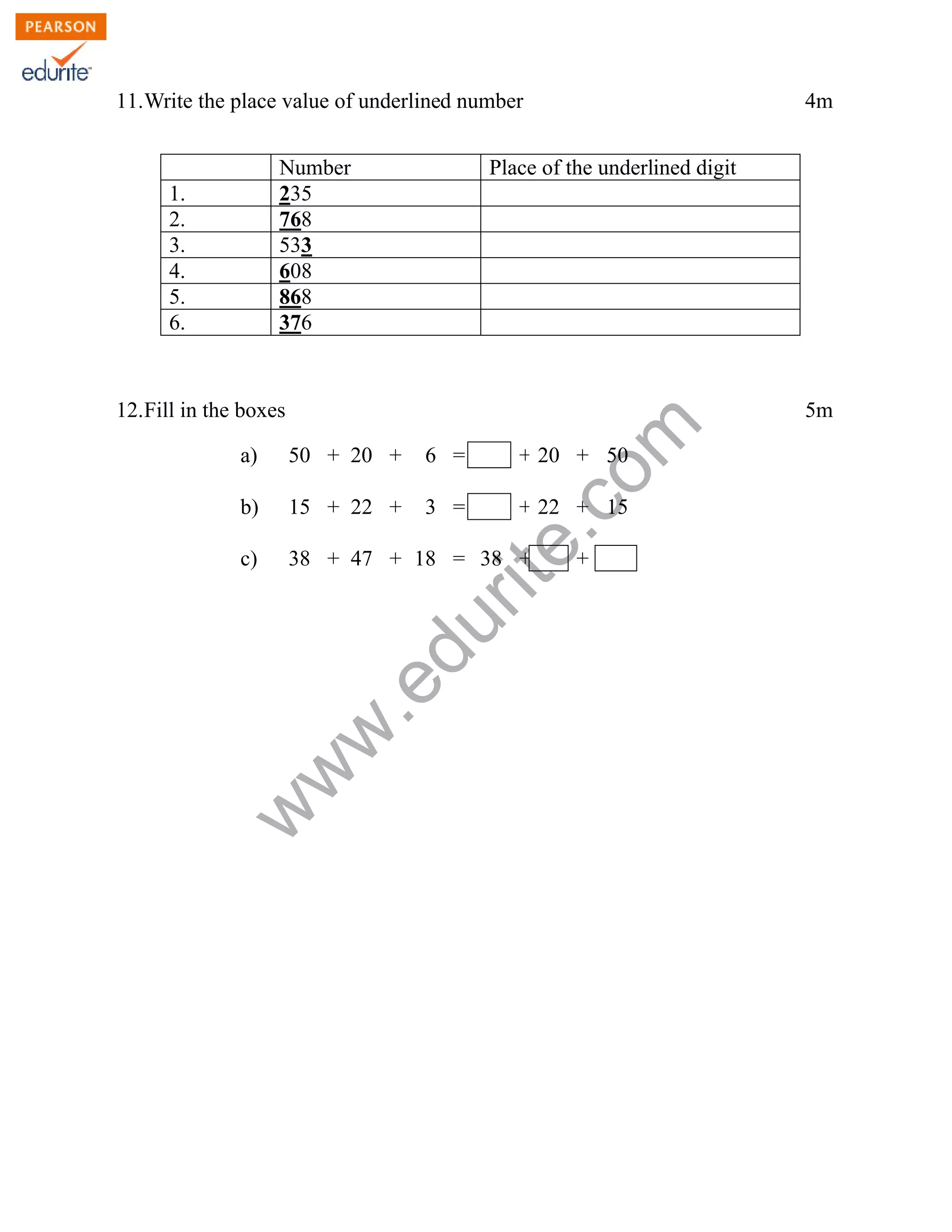 Class 2 CBSE Maths Sample Paper Term 1 Model 1 | PDF