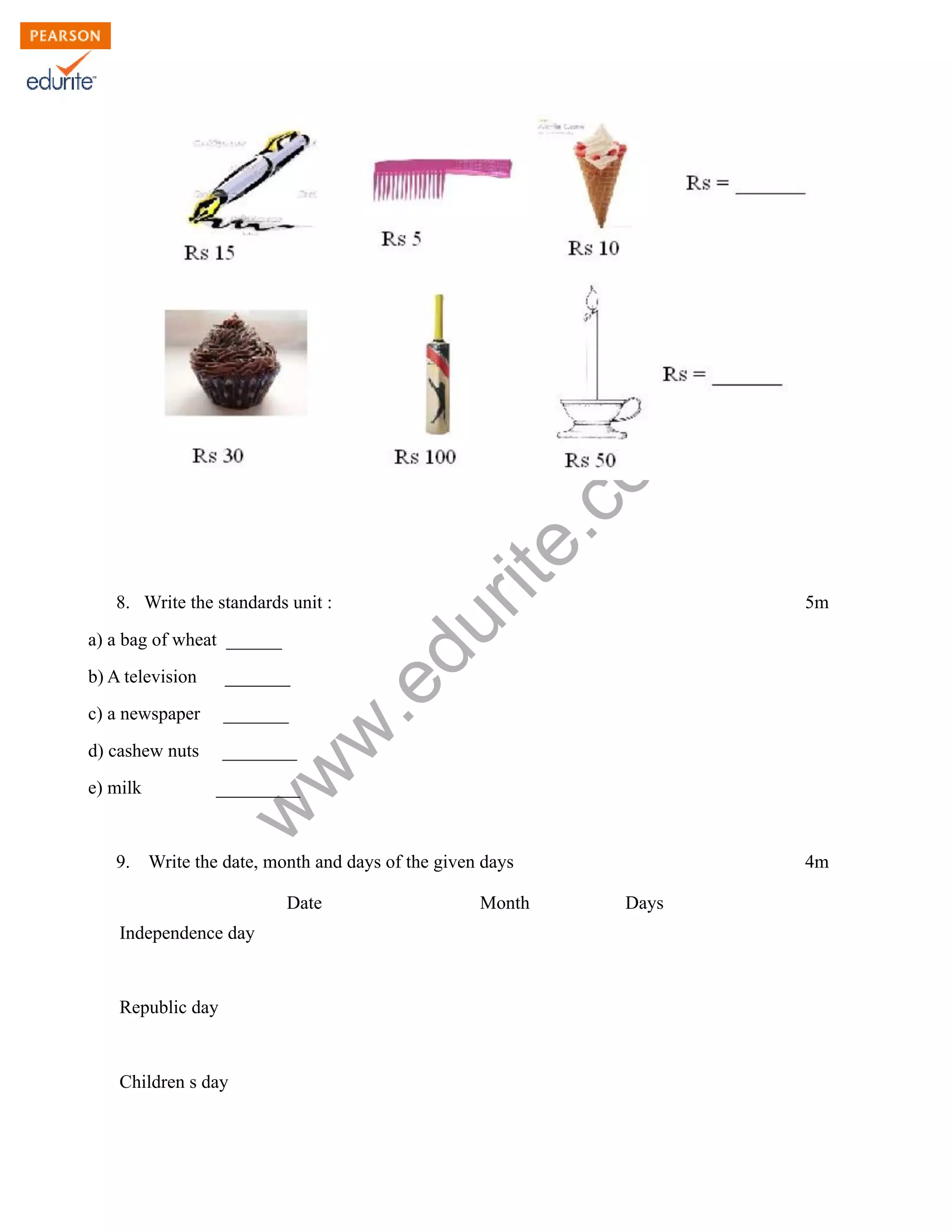 Class 2 CBSE Maths Sample Paper Term 2 Model 1 | PDF