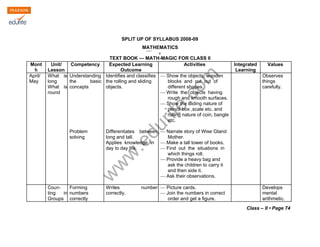 Class 2 CBSE Maths Syllabus | PDF | Chemistry | Science