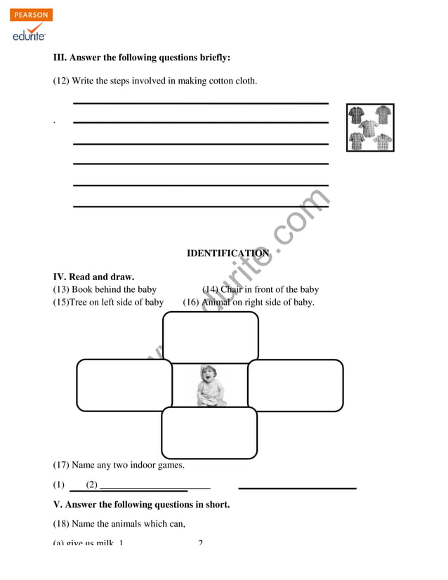 Class 3 CBSE EVS Question Paper Term 2 2012 | PDF | Educational ...
