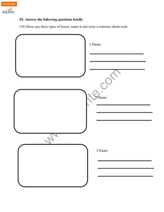 Class 3 CBSE EVS Question Paper Term 2 2012 | PDF | Educational ...