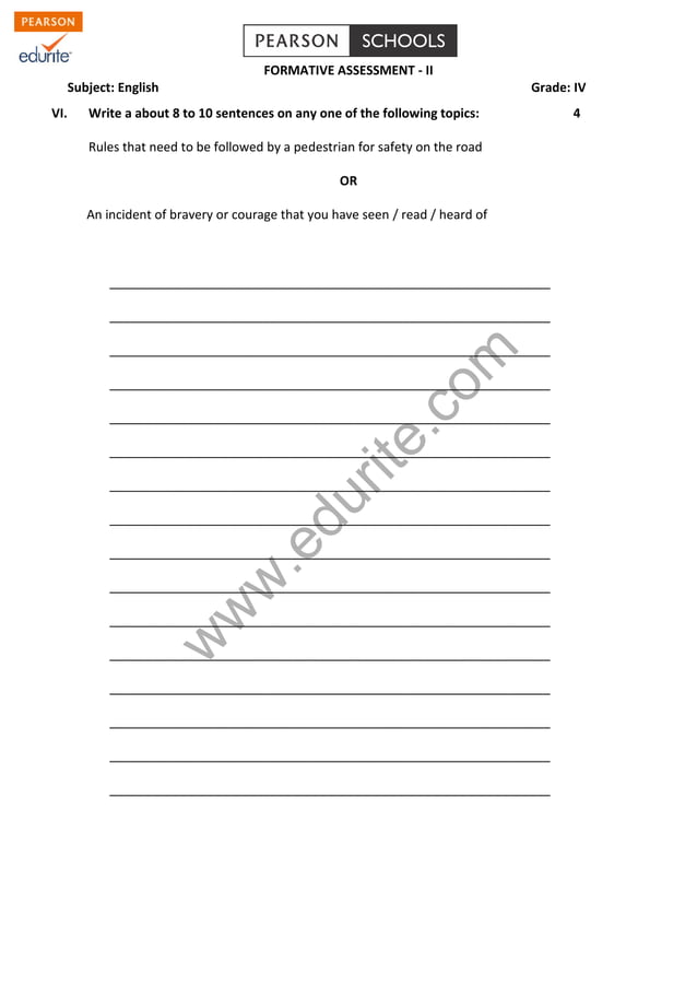Class 4 Cbse English Question Paper FA 2 | PDF | Educational Assessment ...
