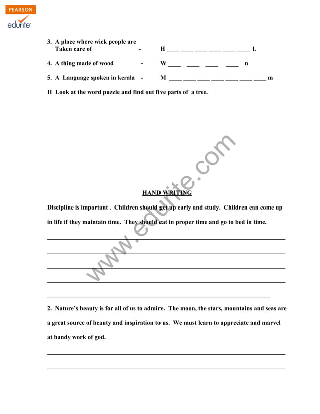 Class 4 Cbse English Question Paper 2011 | PDF